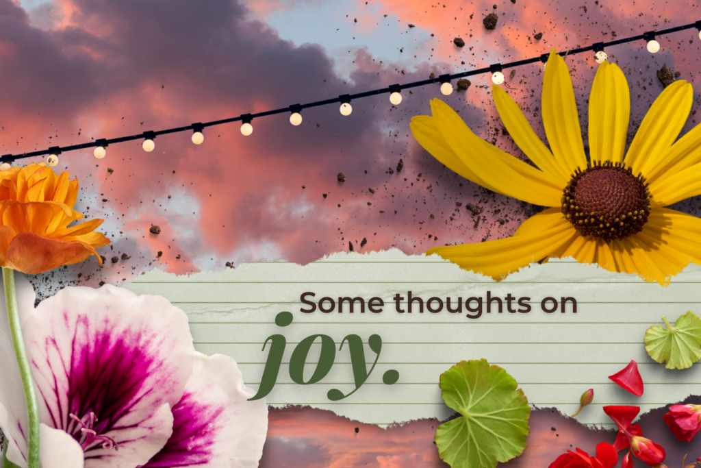 Some thoughts on joy. - EcoGather